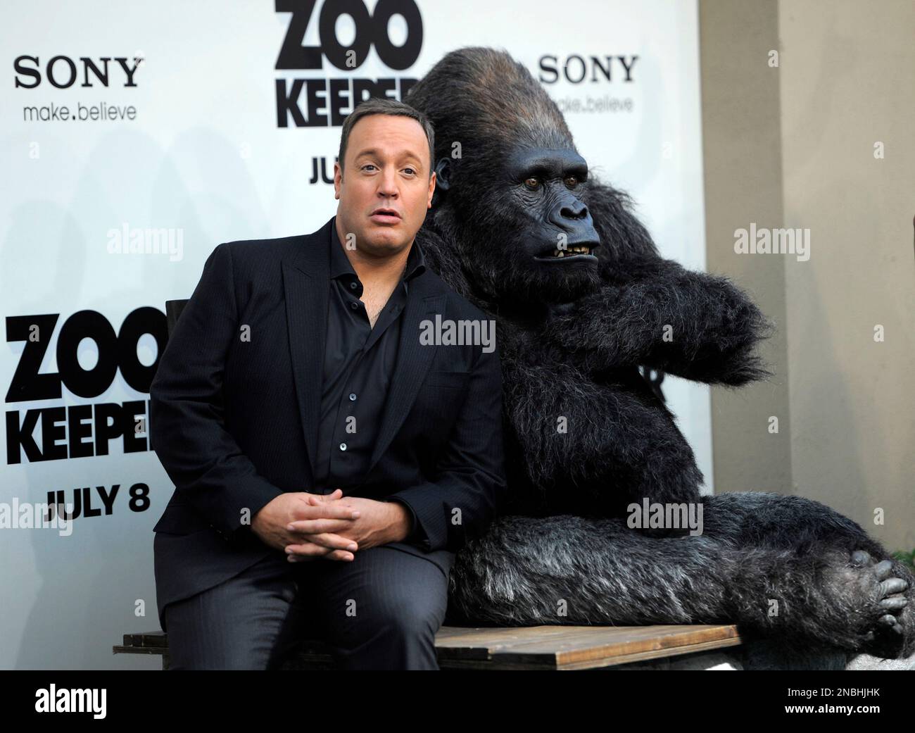 Kevin James, the star, producer and writer of "Zookeeper," poses ...