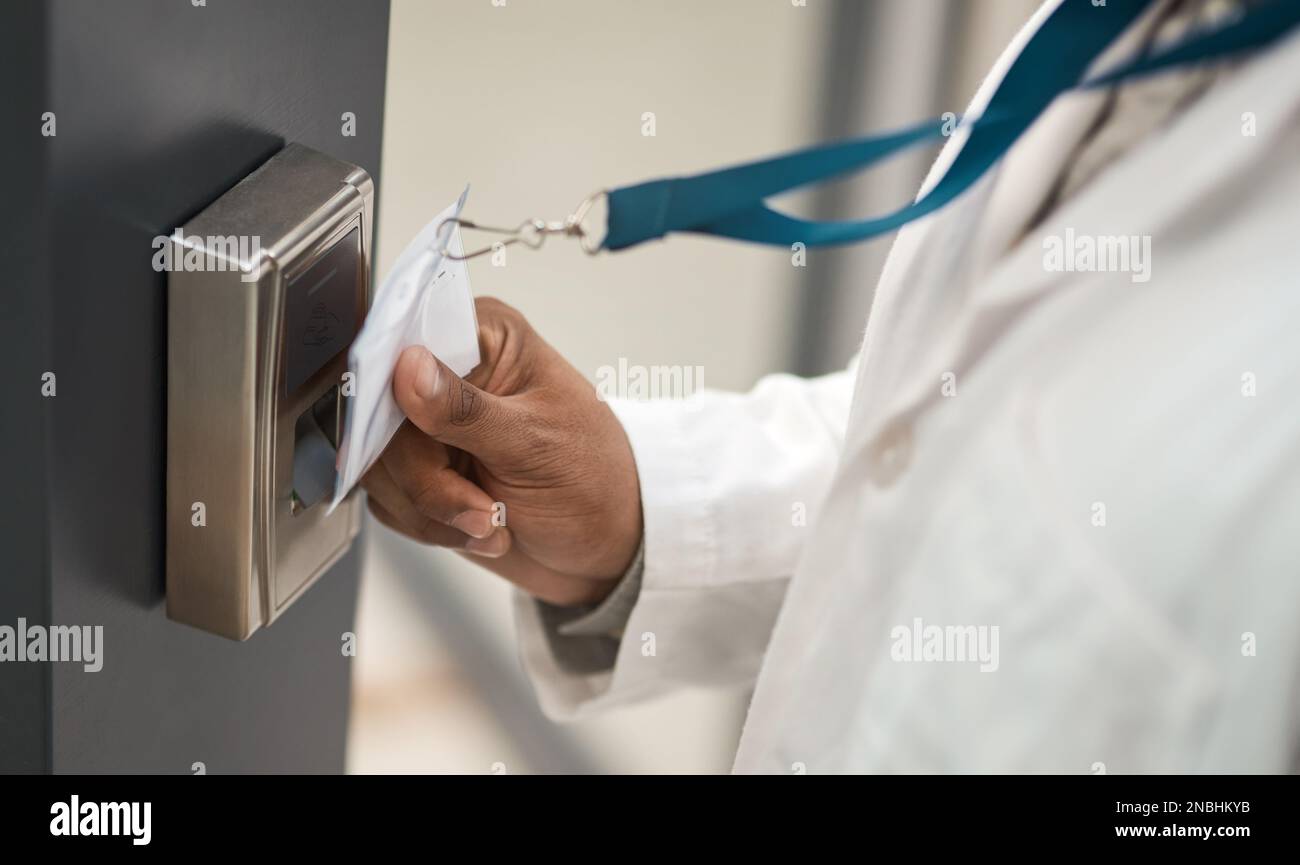 No entry without identification. Closeup shot of an unrecognisable ...