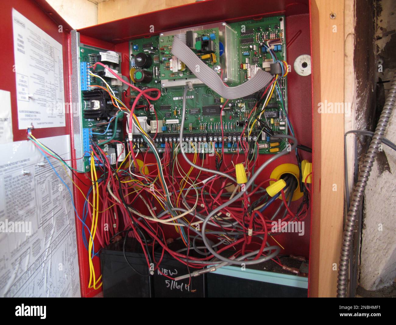 One of several electrical panels inside Lucy The Elephant, the 65-foot ...