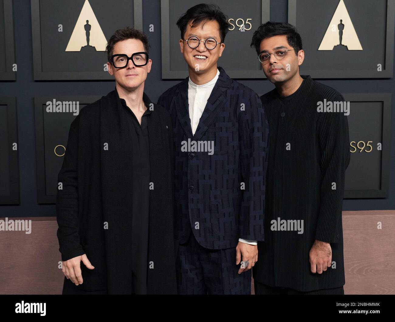 Los Angeles, USA. 13th Feb, 2023. (L-R) Ryan Lott, Ian Chang and Rafiq ...