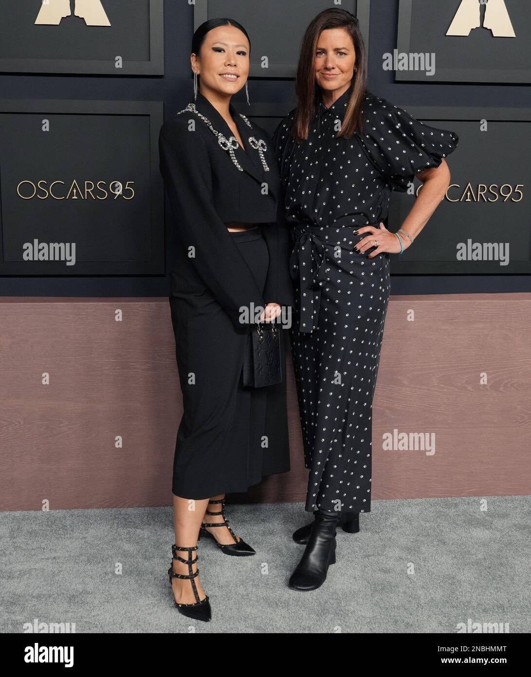 Los Angeles, USA. 13th Feb, 2023. (L-R) Domee Shi and Lindsey Collins ...