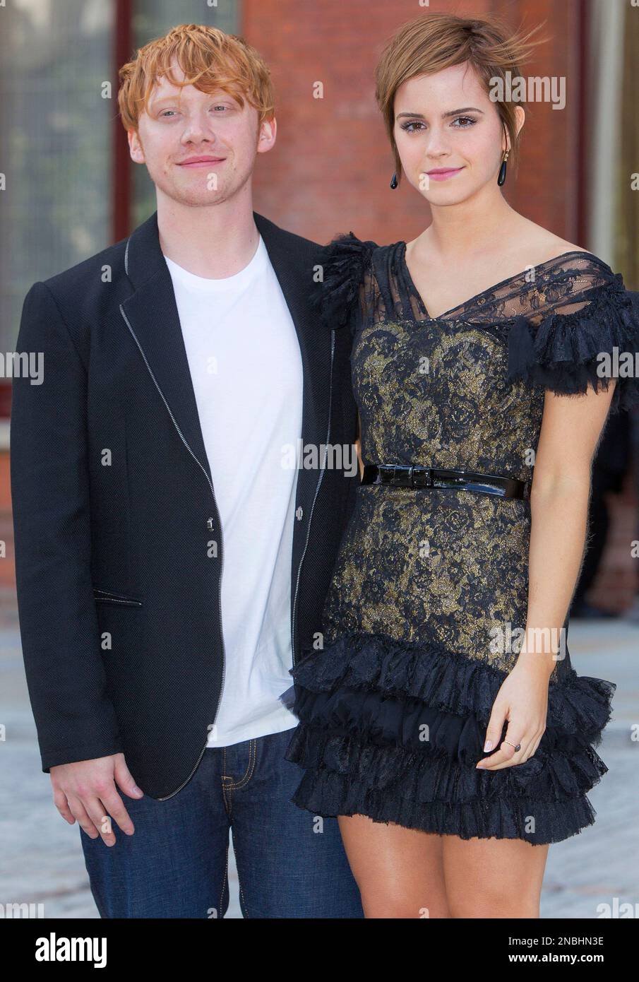 Britsh Actors From Left Rupert Grint And Emma Watson Pose At St