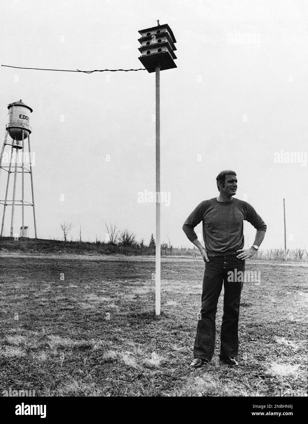 Marvin Katko, at home in Eddyville, Iowa on Jan. 22, 1976, is at ...