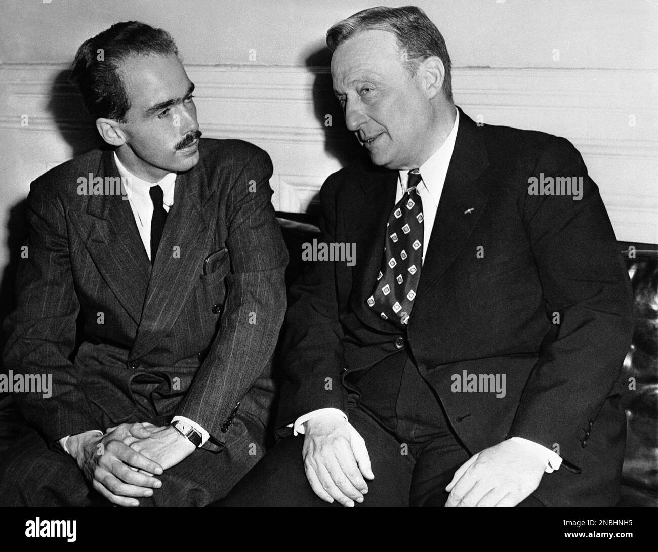 Archduke Otto von Habsburg, left, chats with Mr. George H. Earle ...