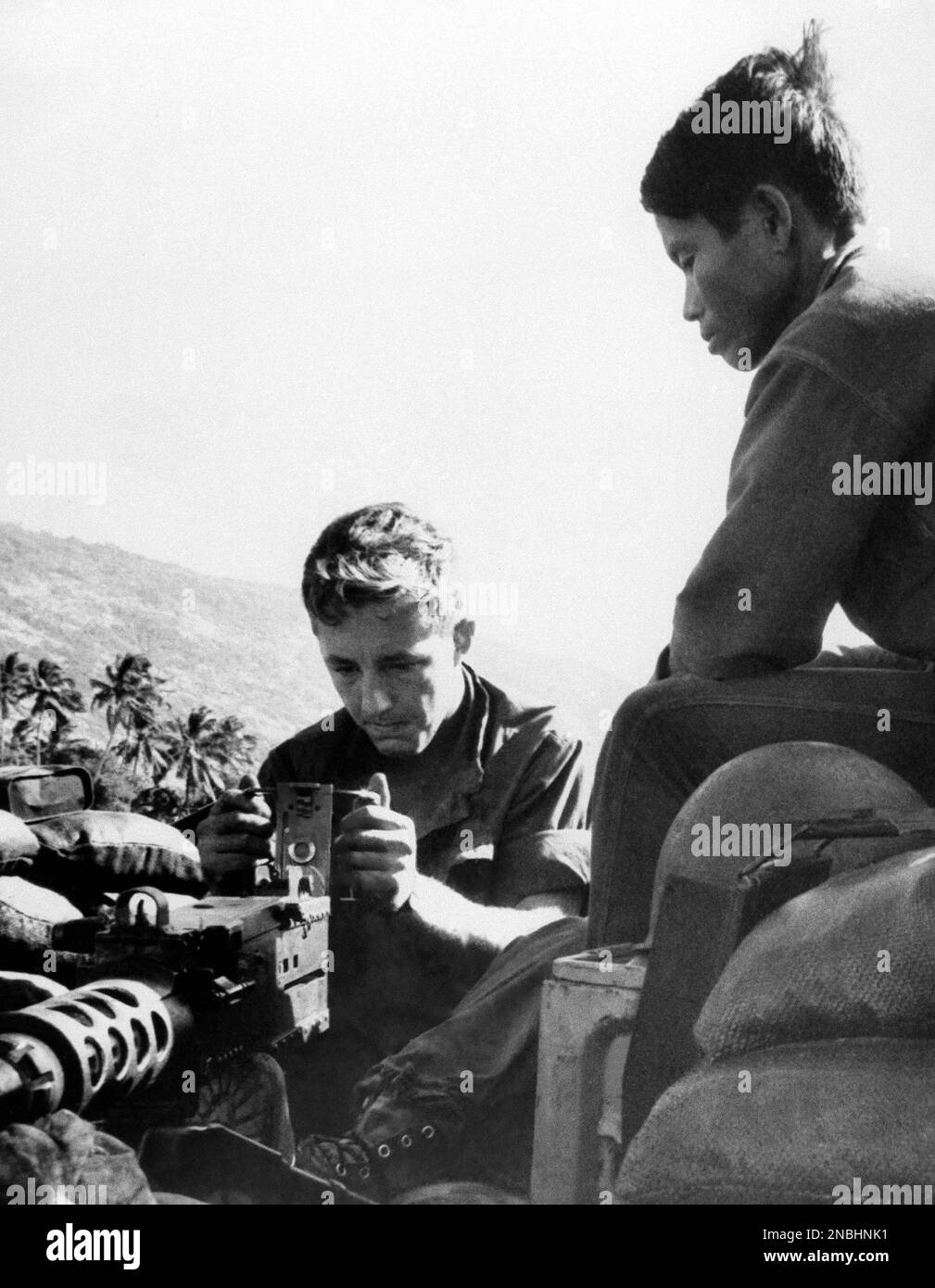 Staff Sgt. Michael O’Hara of Winchester, Mass., shows a South Vietnam ...