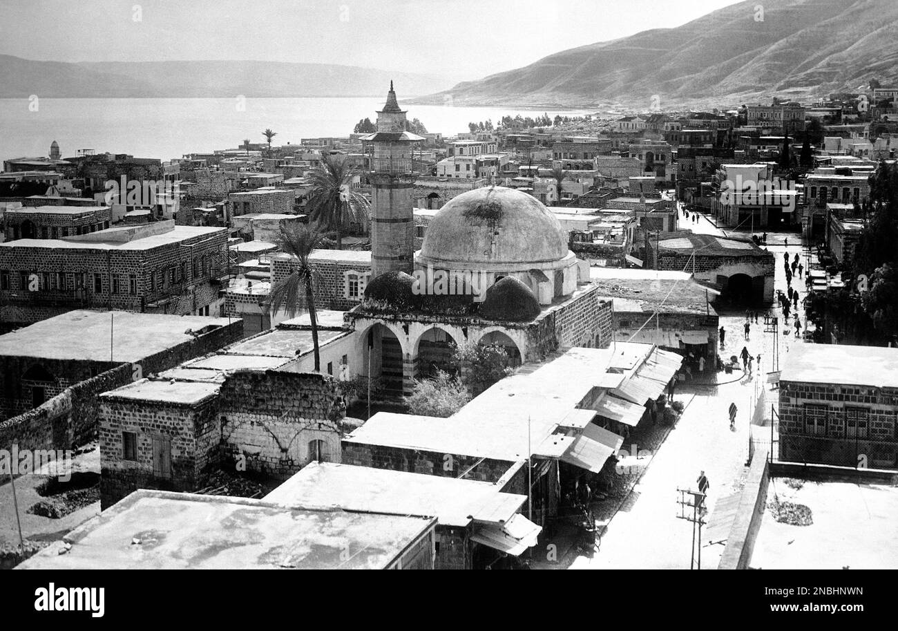 The holy city of Tiberius, on the sea of Galilee, revered alike by ...