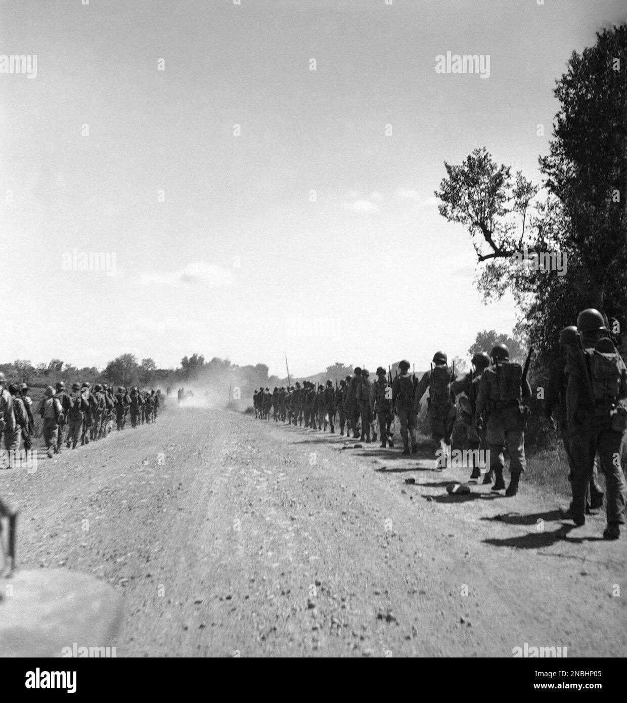 Infantry proceeding into Tarlac, Philippines on Feb. 5, 1945. (AP Photo ...