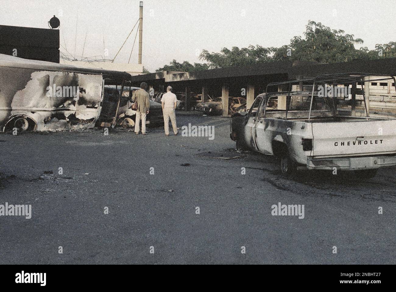 View of burned out cars in Islamabad, Pakistan, Nov. 20, 1979 after the ...