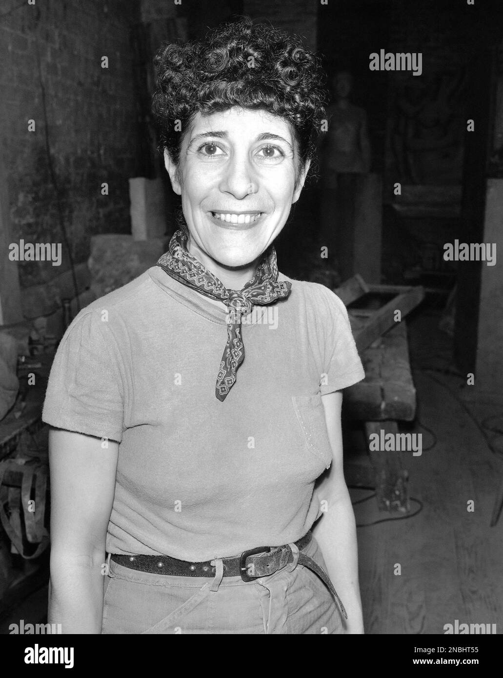 American sculptor Concetta Scaravaglione of New York is shown in New ...