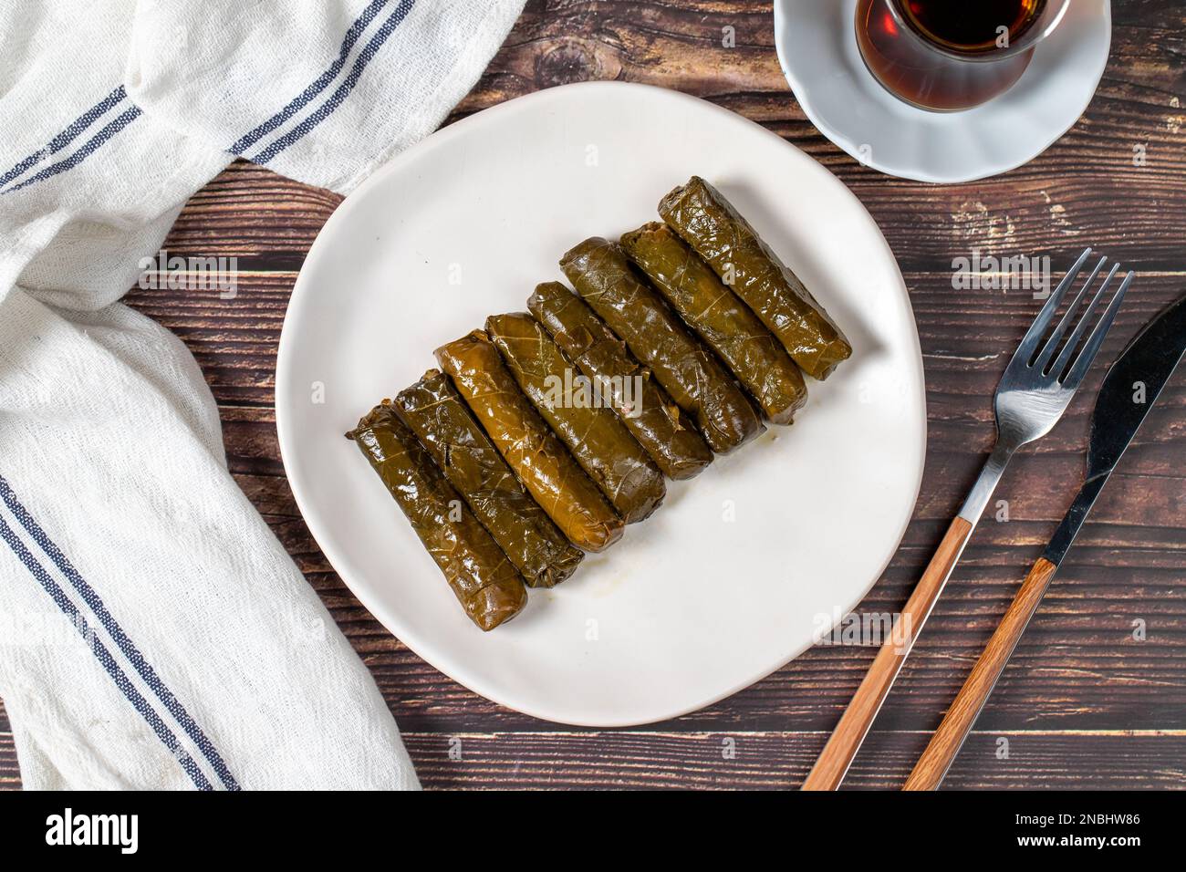 Delicious stuffing (yaprak sarma). Traditional food Turkish delicacies ...