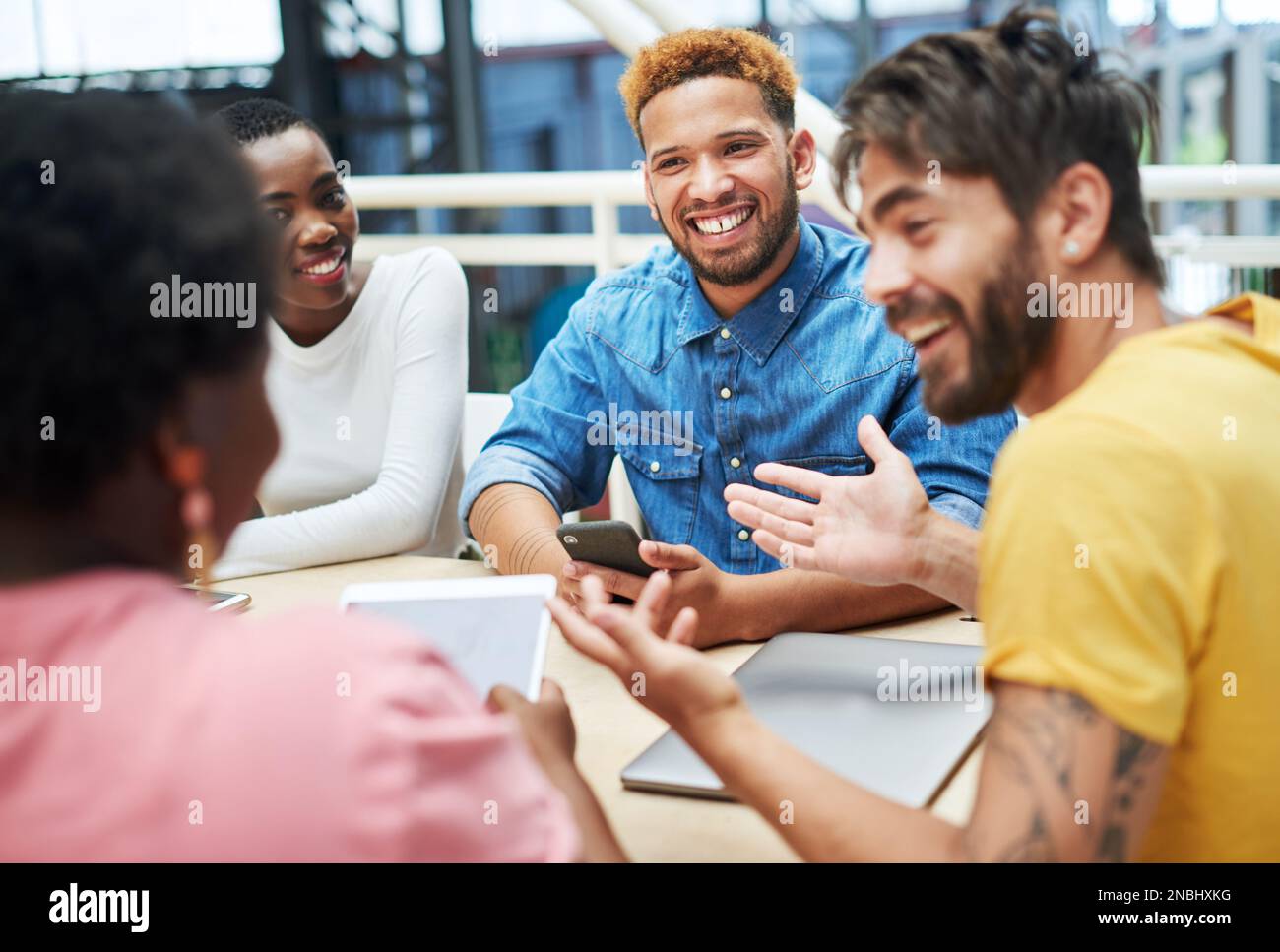 Real teamwork gets real results. a group of young businesspeople having ...