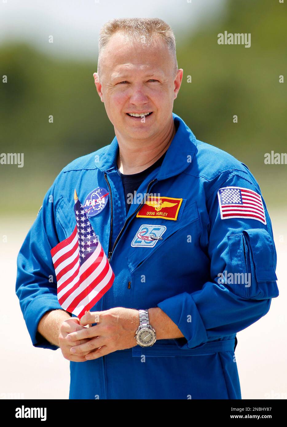STS-135 pilot Doug Hurley at the Kennedy Space Center in Cape Canaveral ...