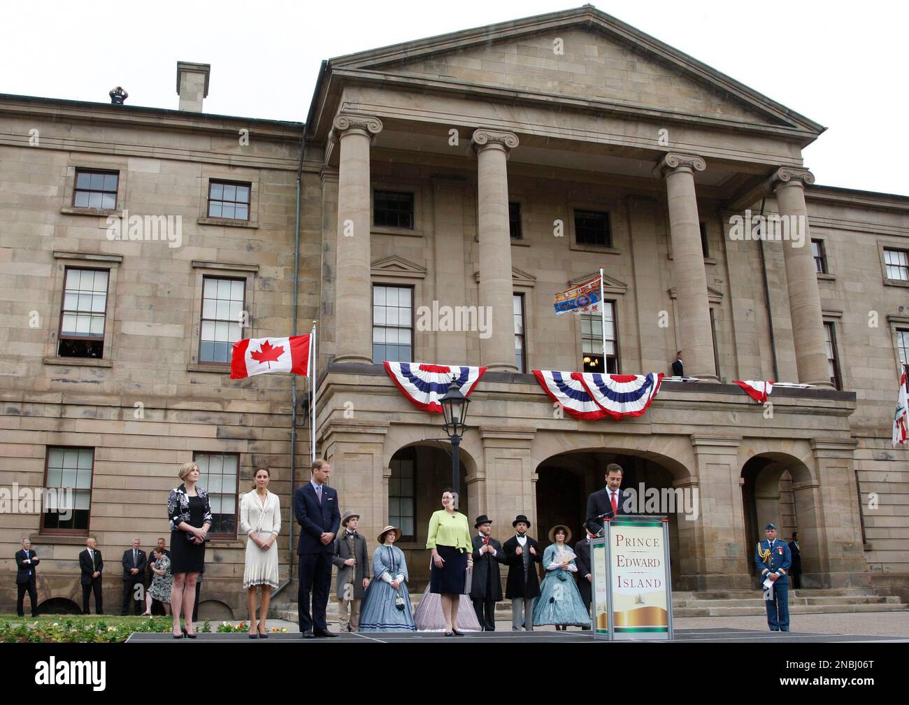 The Duke and Duchess of Cambridge listen to Premier Robert Ghiz welcome ...