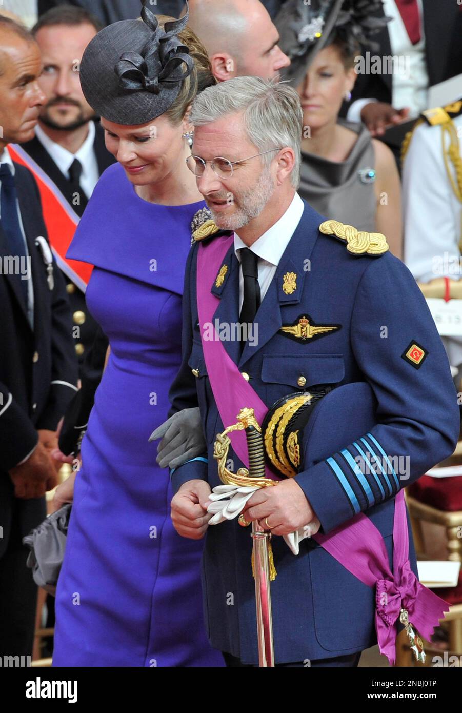 Princess Mathilde of Belgium and Crown Prince Philippe of Belgium the ...