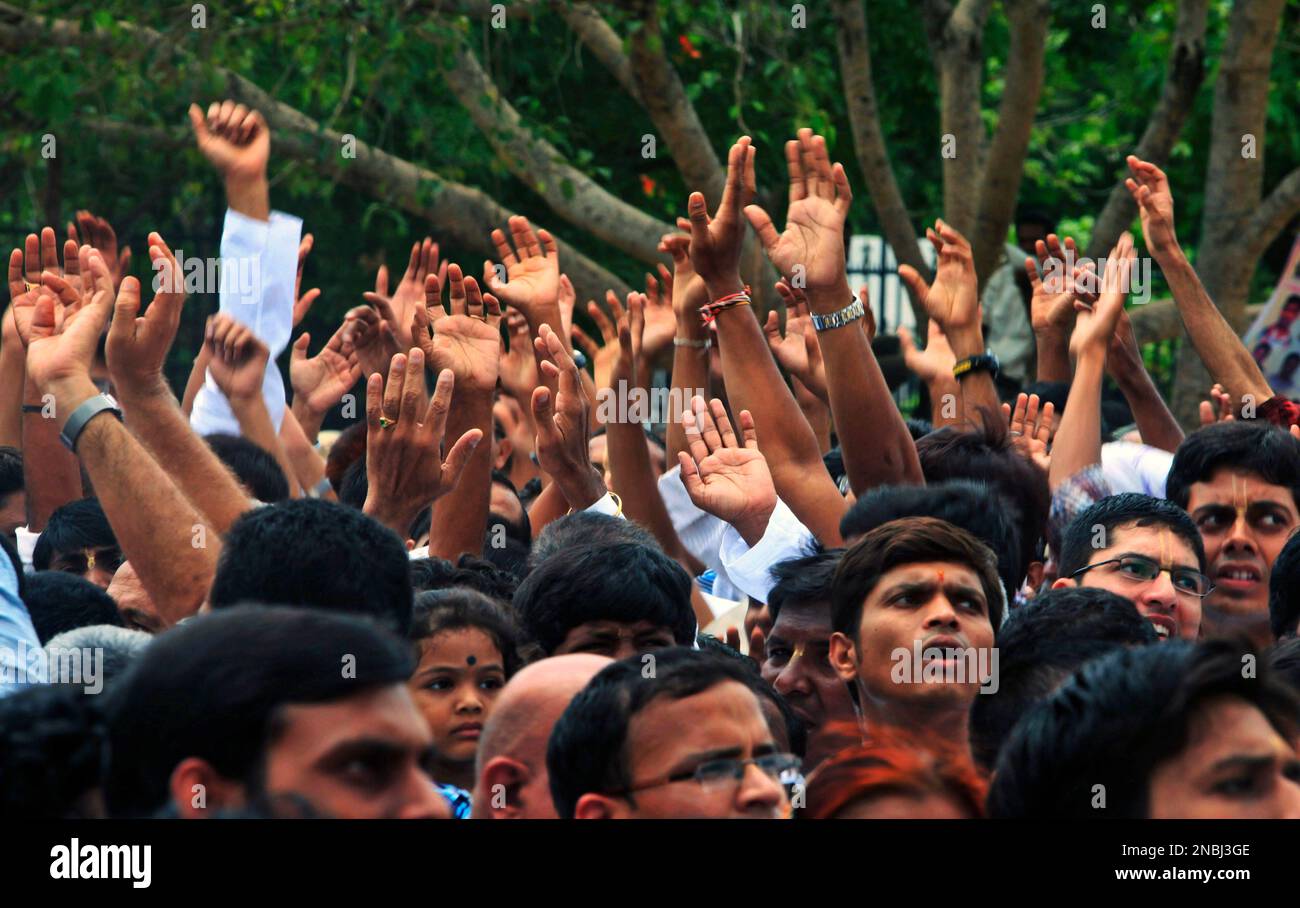 Indian devotees of the International Society for Krishna Consciousness ...