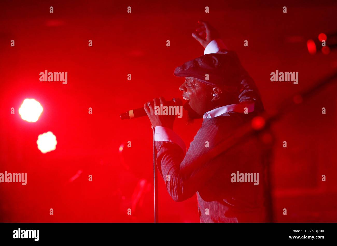 Mint Condition lead singer Stokley Williams performs with the group at ...