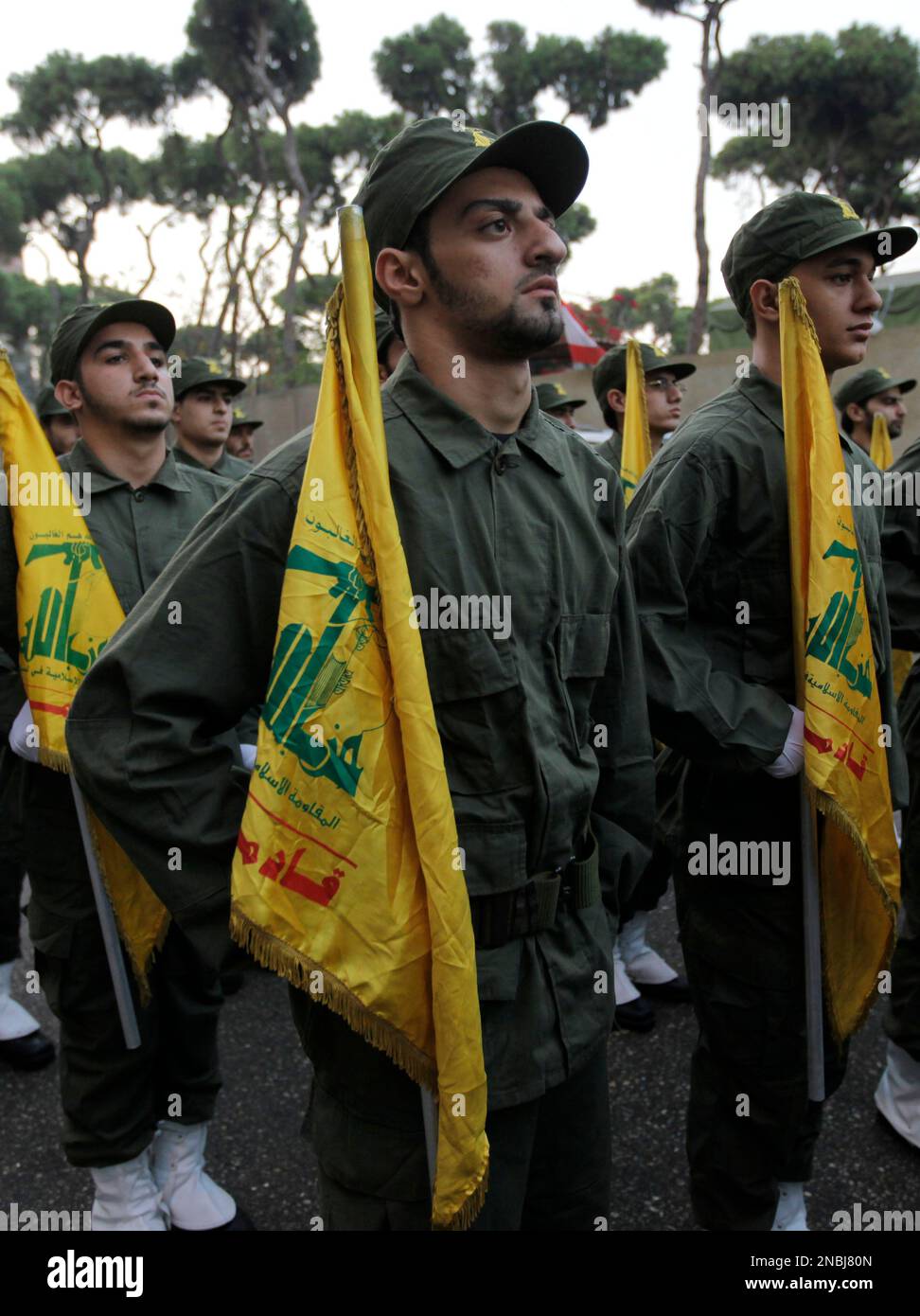 In this picture taken on November 12, 2010, Hezbollah fighters parade ...