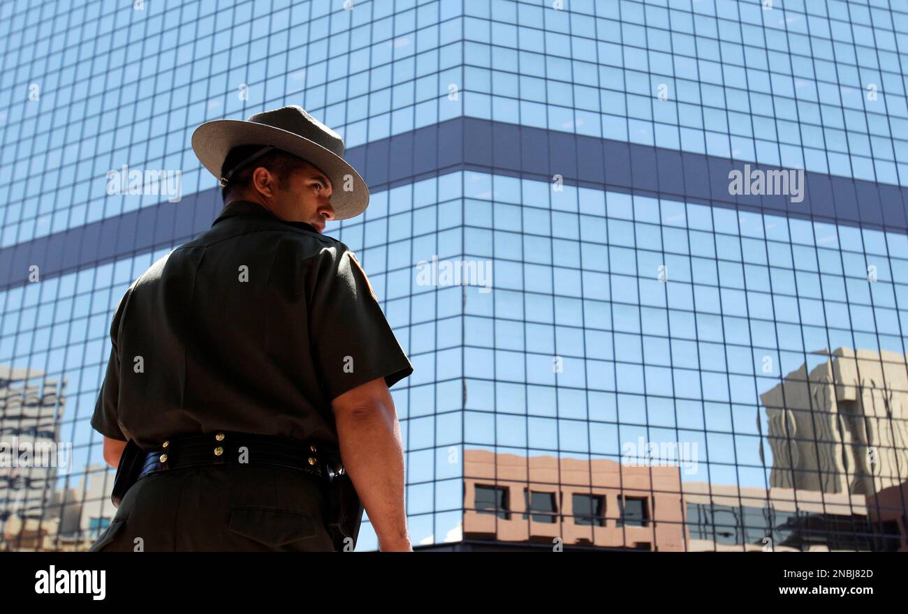 Border Patrol Agent Navarro looks on after a sentence was handed out in ...