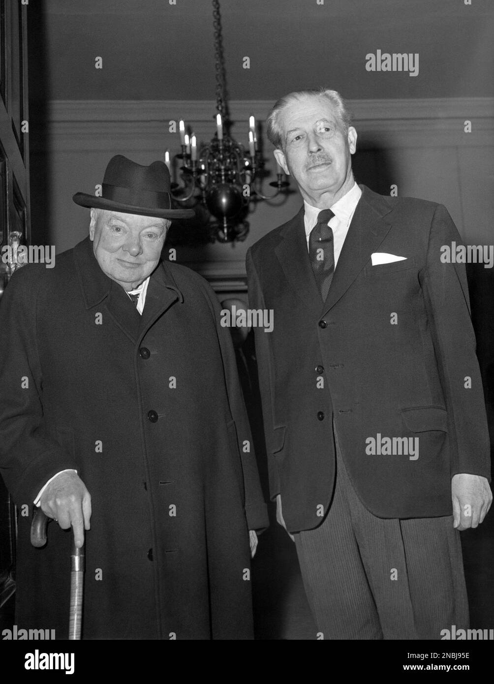 Sir Winston Churchill, left, is shown with British Prime Minister ...