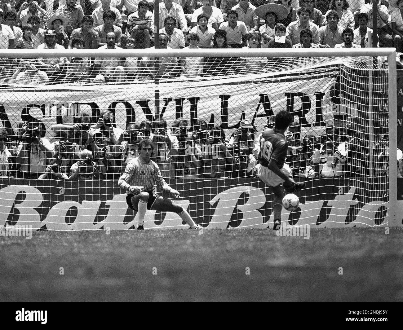 Italy's Alessandro Altobelli scores a penalty against Argentina in the ...