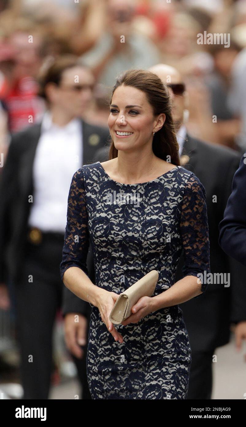 Kate, the Duchess of Cambridge at the Official Welcome Ceremony to ...