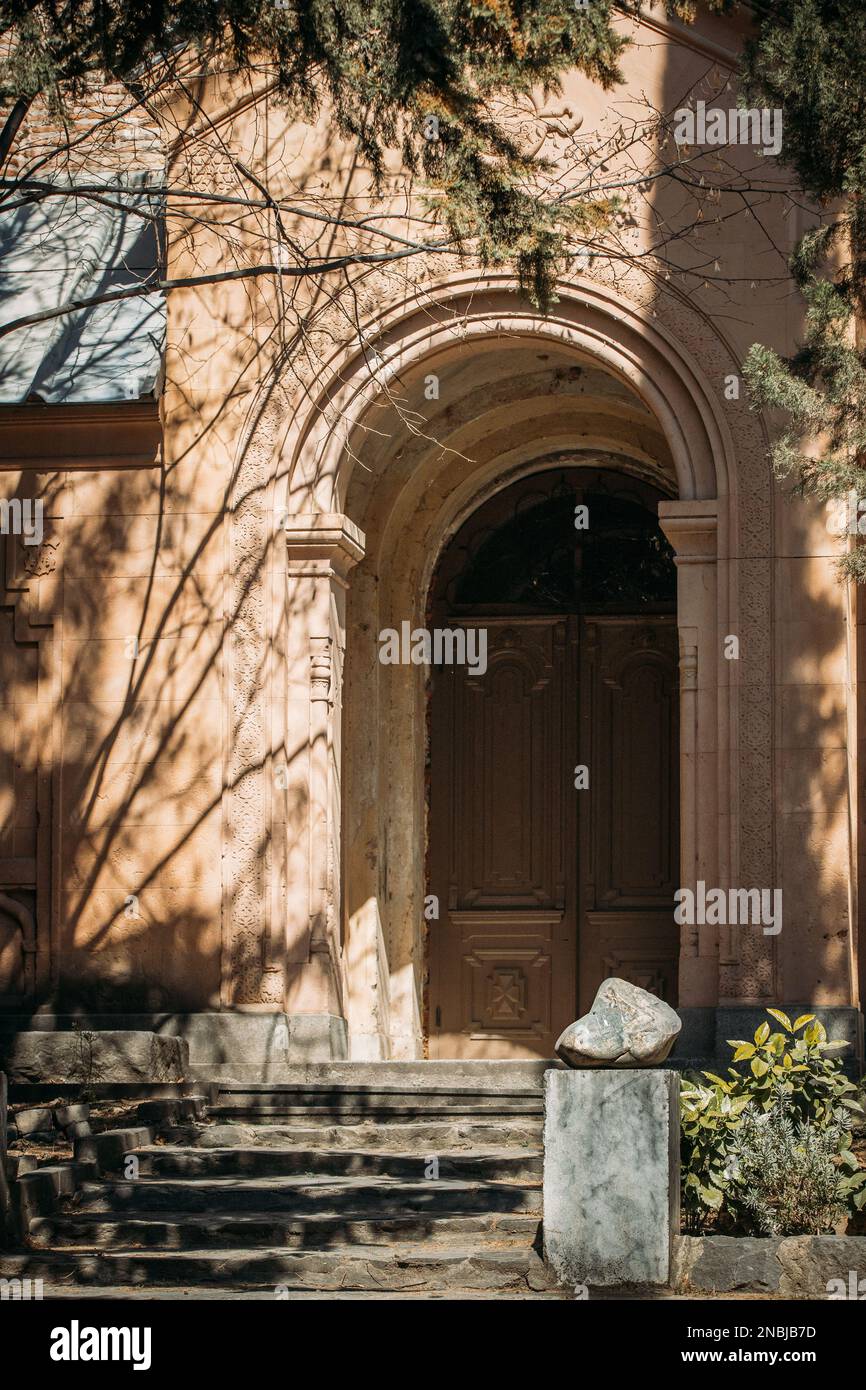 Jvaris Mama, Tbilisi, Georgia. Entrance In Saint Cross Church. Was ...