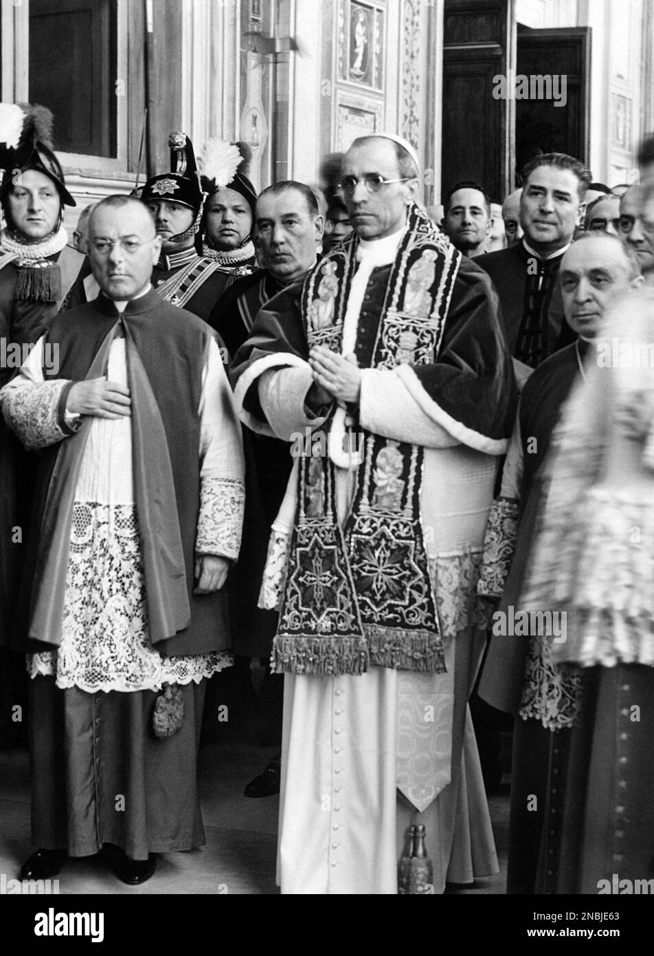 First official act of the new Pope Pius XII, Cardinal Pacelli, was to ...