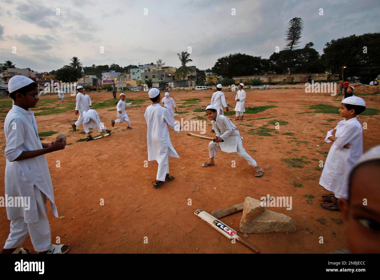 In this Wednesday, June 29, 2011 photo, Muslim children play a friendly ...