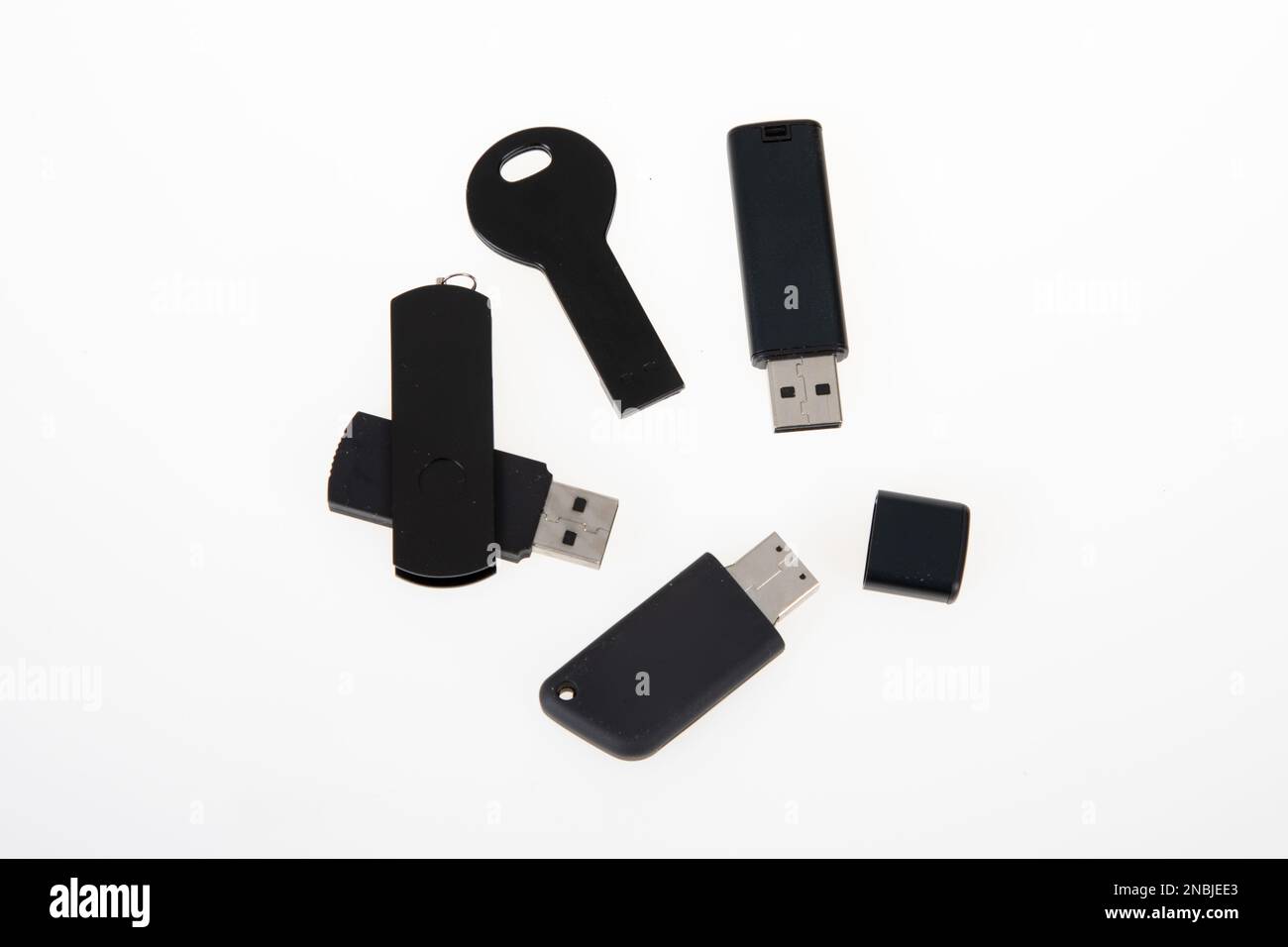 USB flash keys black drive template for corporate identity ready for your trade mark mockup on ...