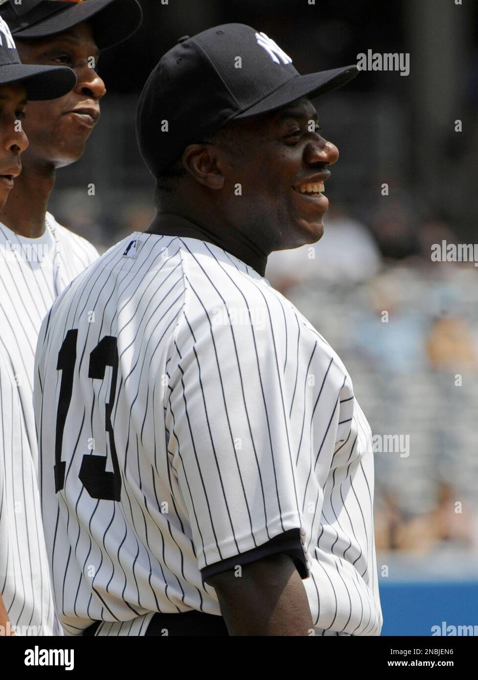Former New York Yankees third baseman Charlie Hayes looks on during Old ...