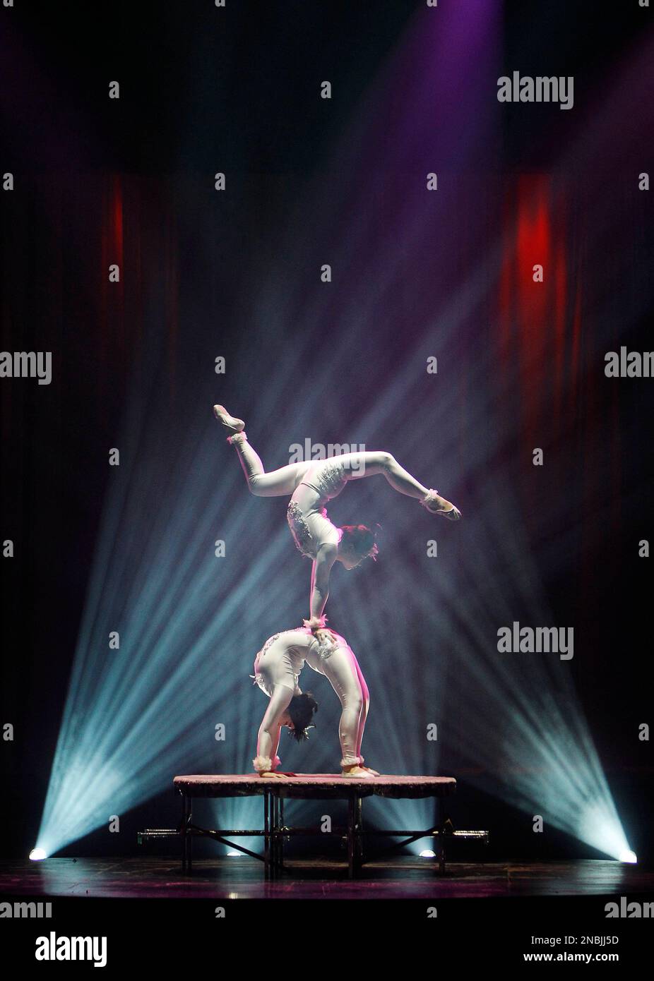 Artists of "Acromania - The Great Mongolian Circus" performs at the ...