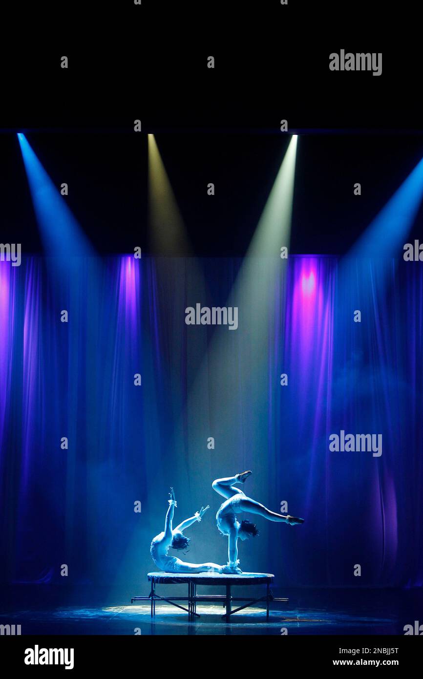 Artists of "Acromania - The Great Mongolian Circus" performs at the ...