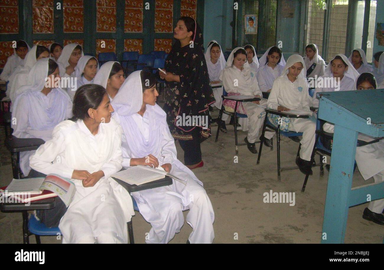 In this picture taken on June 24, 2011, students of Pakistani ...