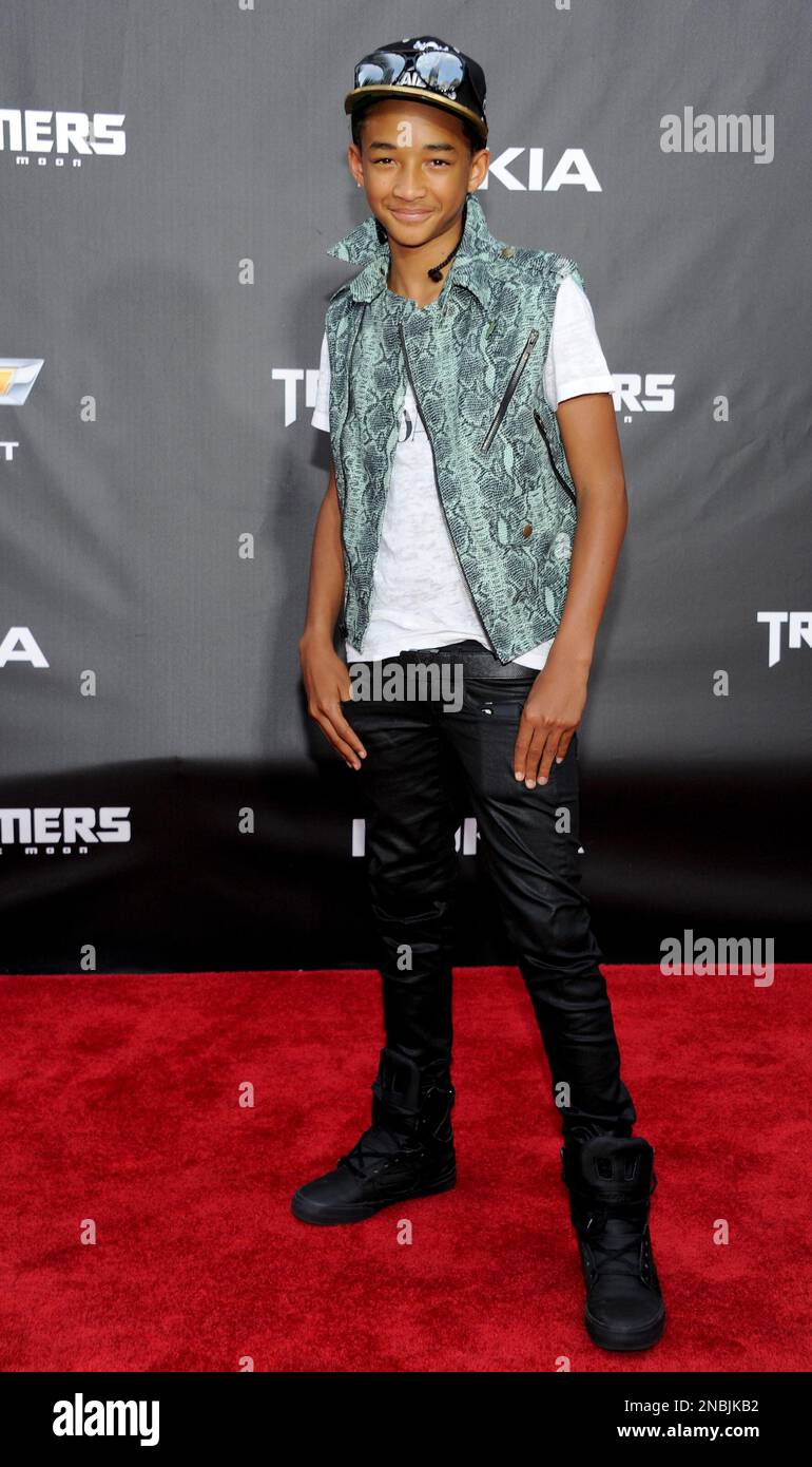 Actor Jaden Smith attends the 'Transformers: Dark Of The Moon' premiere ...