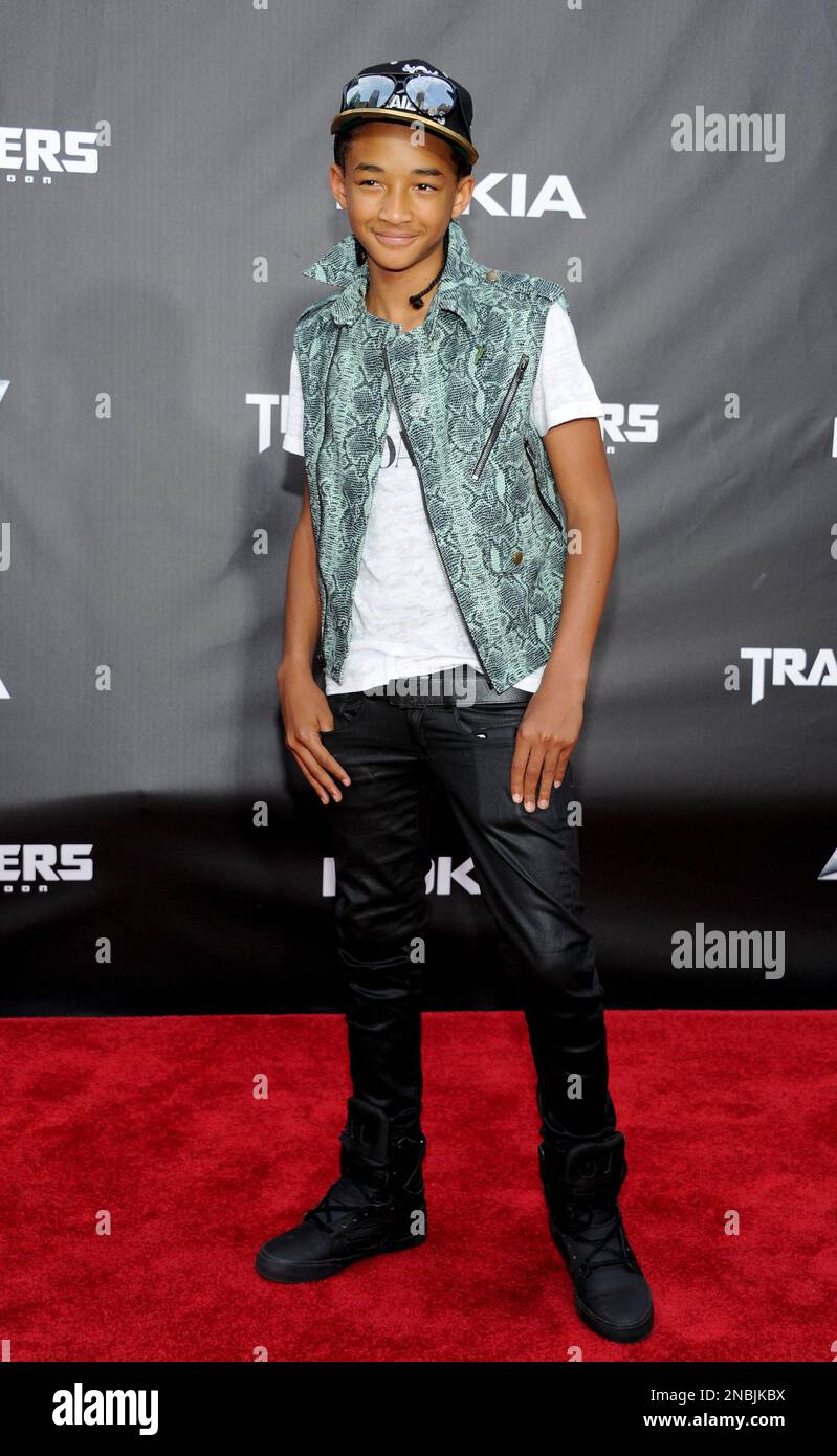 Actor Jaden Smith attends the 'Transformers: Dark Of The Moon' premiere ...
