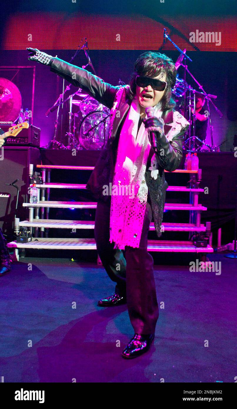 Toshimitsu "Toshi" Deyama, lead singer of Japanese heavy metal band, X ...
