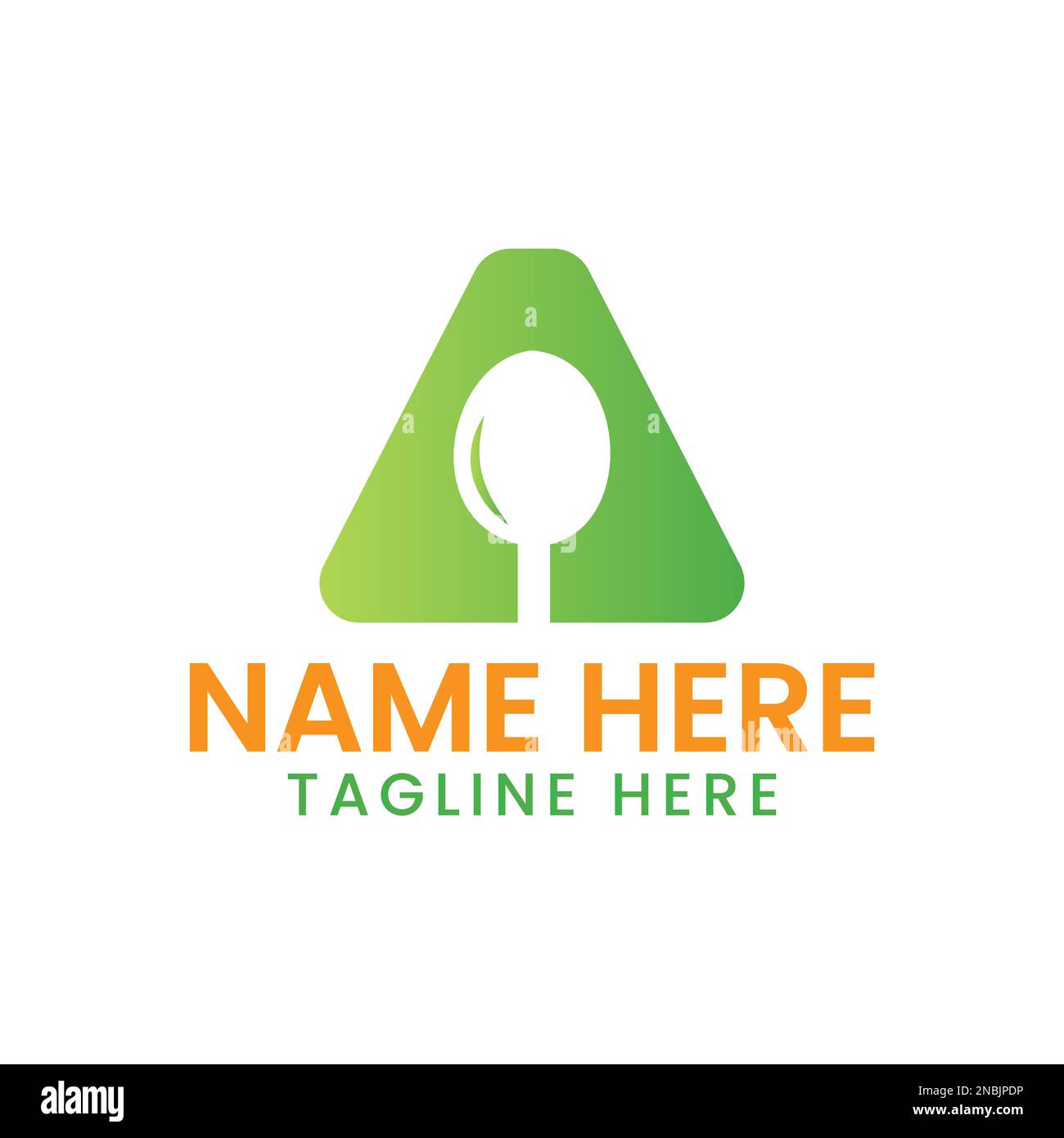Letter A Restaurant Logo Concept With Spoon Icon. Cafe Sign Vector ...