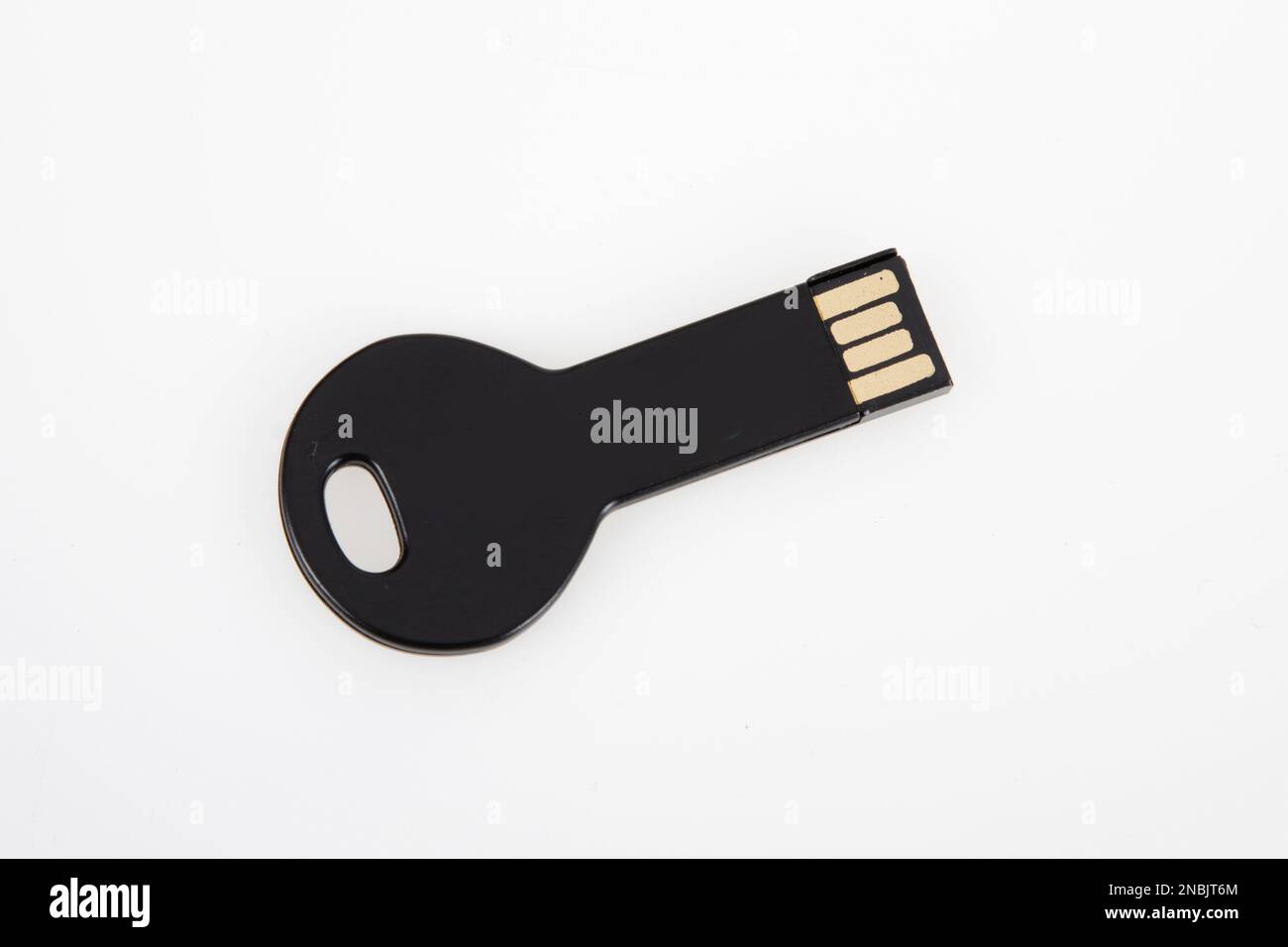 USB Key black Flash Drive Stick Memory on white background Stock Photo ...