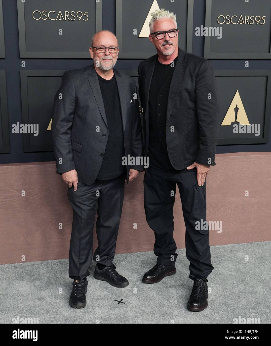 Los Angeles, USA. 13th Feb, 2023. (L-R) Mark Coulier and Jason Baird ...