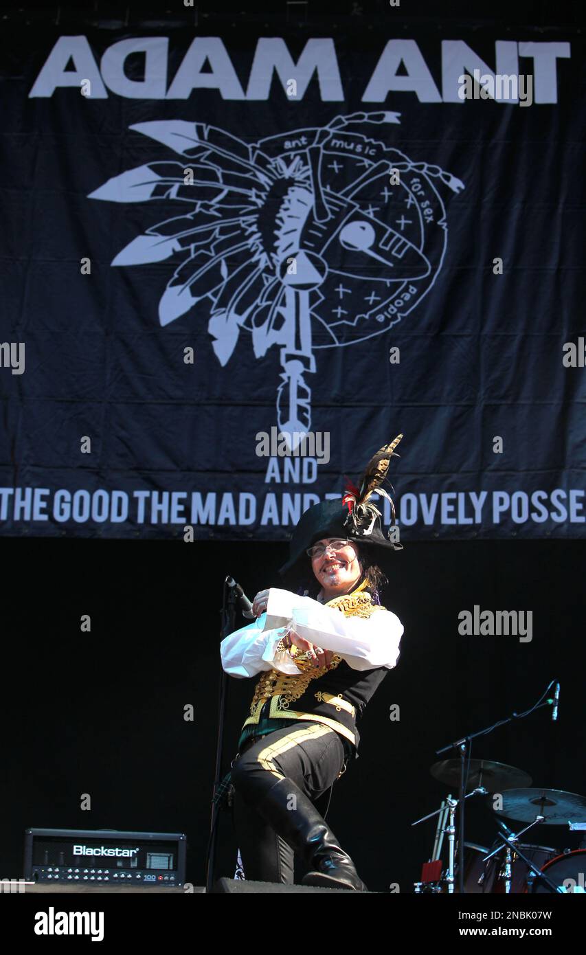 British singer Adam Ant, also known as Stuart Leslie Goddard, performs ...