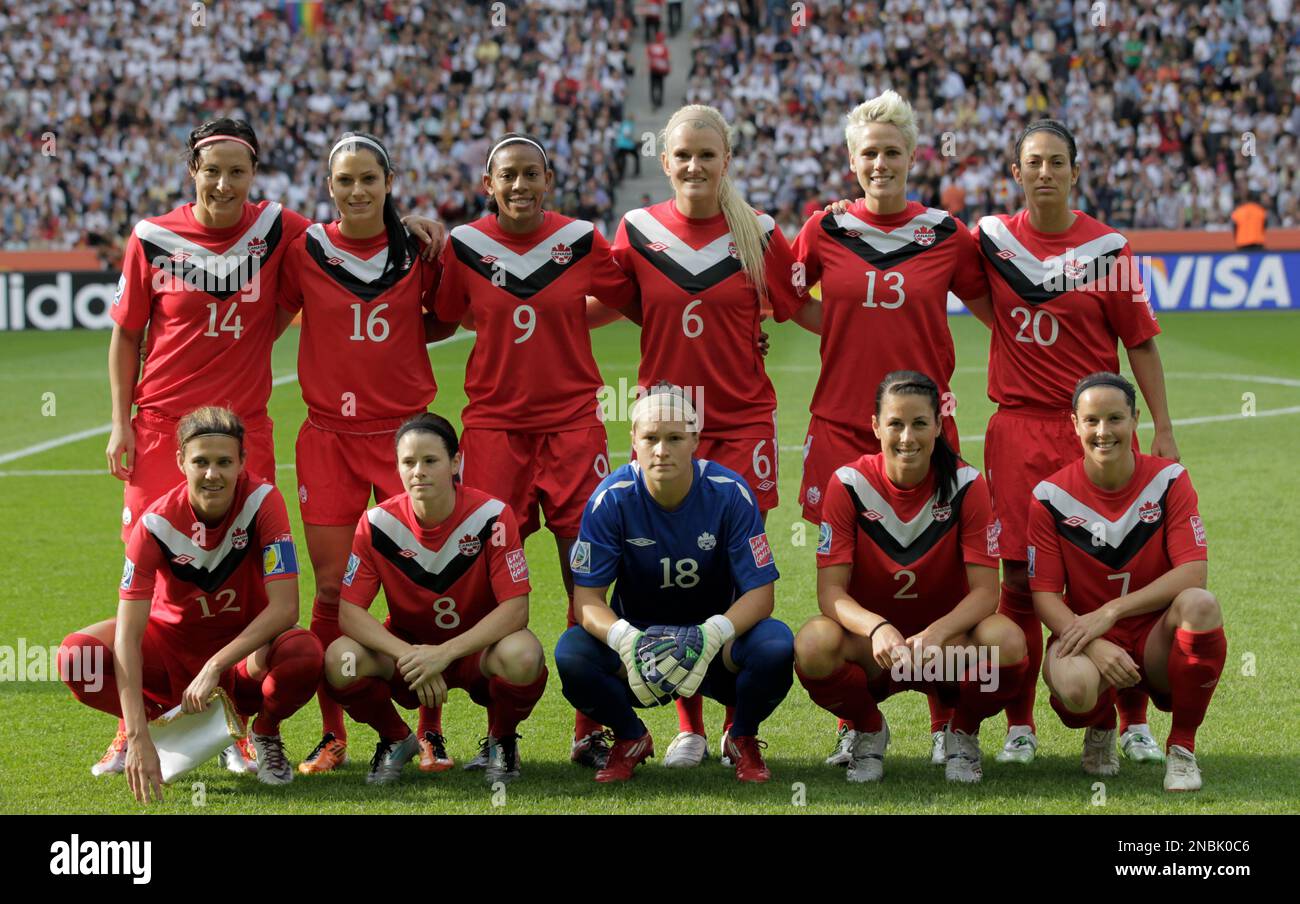 Canada's Melissa Tancredi, Jonelle Filigno, Candace Chapman, Kaylyn ...