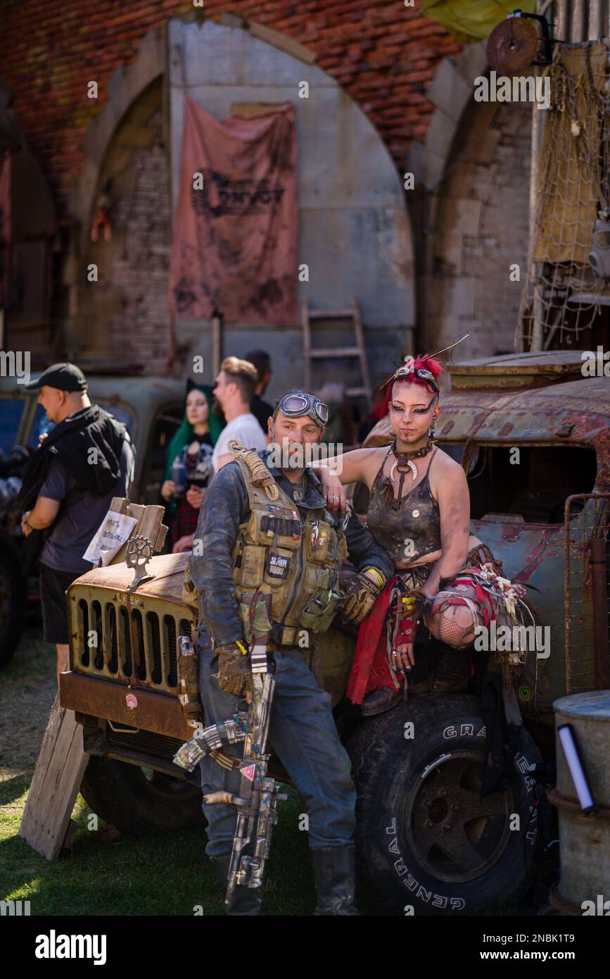 A Post-apocalyptic convoy at Brutal Assault 2022 festival Stock Photo ...