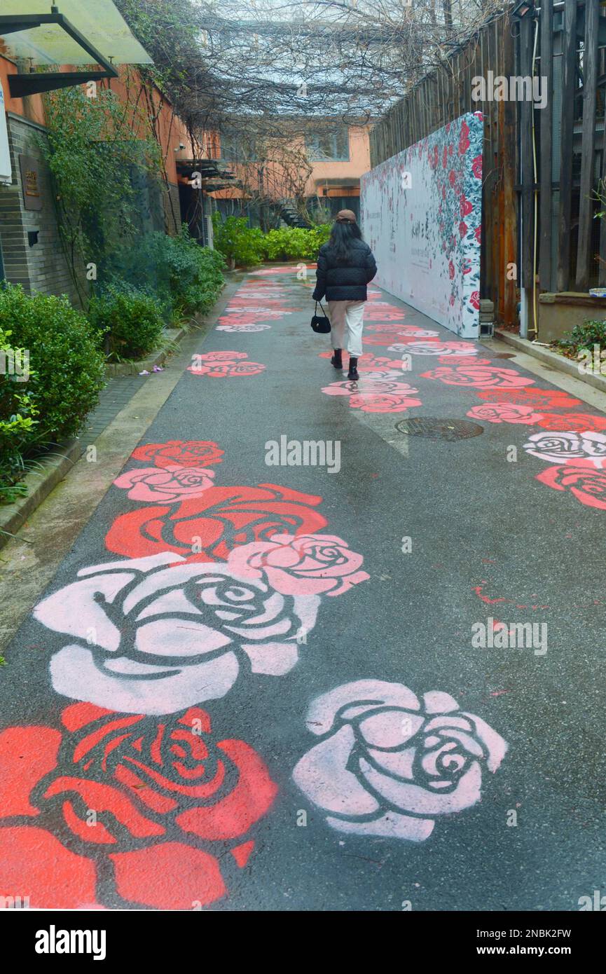 A 99-meter "rose path" attracts people to visit in Hongkou District ...