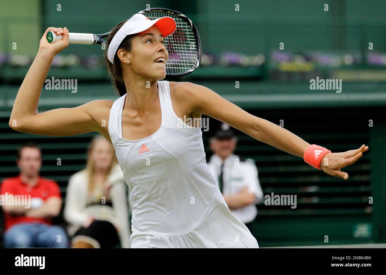 Serbia's Ana Ivanovic returns a shot to Petra Cetkovska of the Czech ...