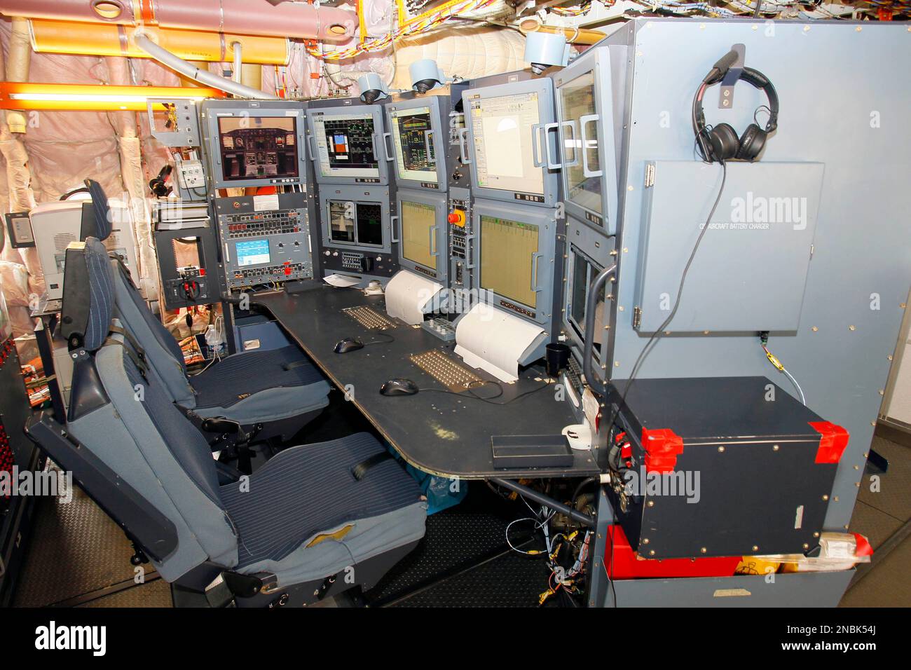 View of the instrument panel for test controls of the Airbus A380 ...