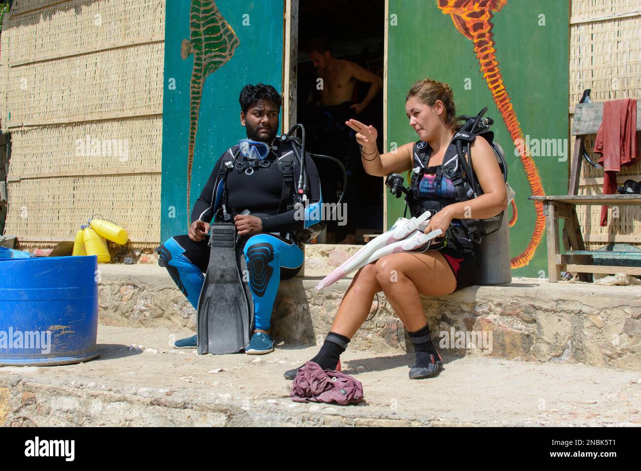 Marine biologists and volunteers at Marine Conservation Cambodia ...