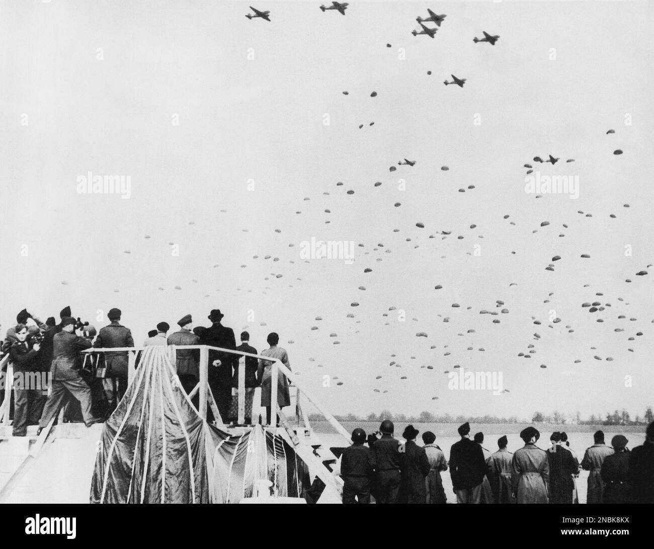 Prime Minister Winston Churchill and Gen. Dwight D. Eisenhower watched ...