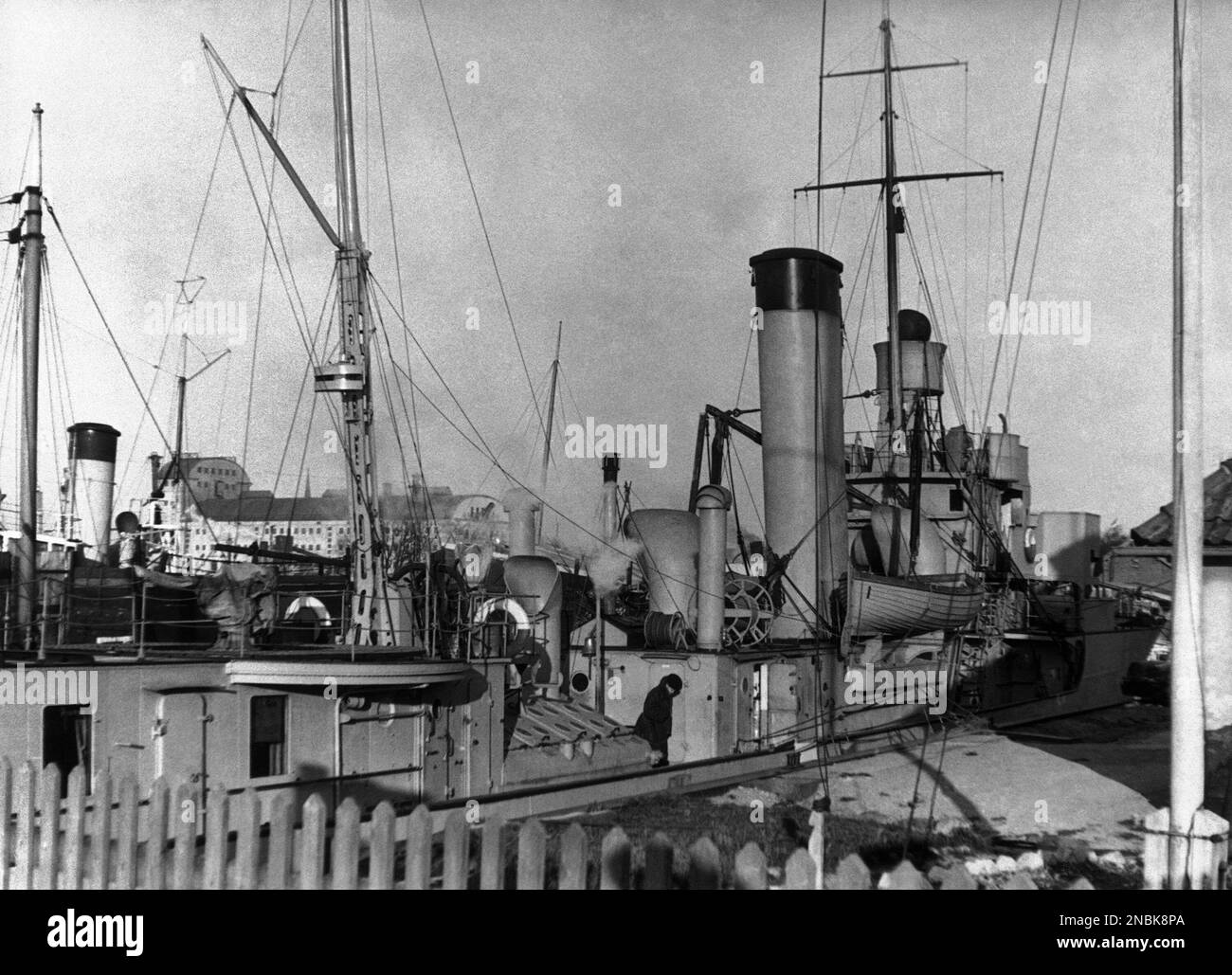 The 500-ton minesweeper, Antanas Smetona, which constitutes the whole ...