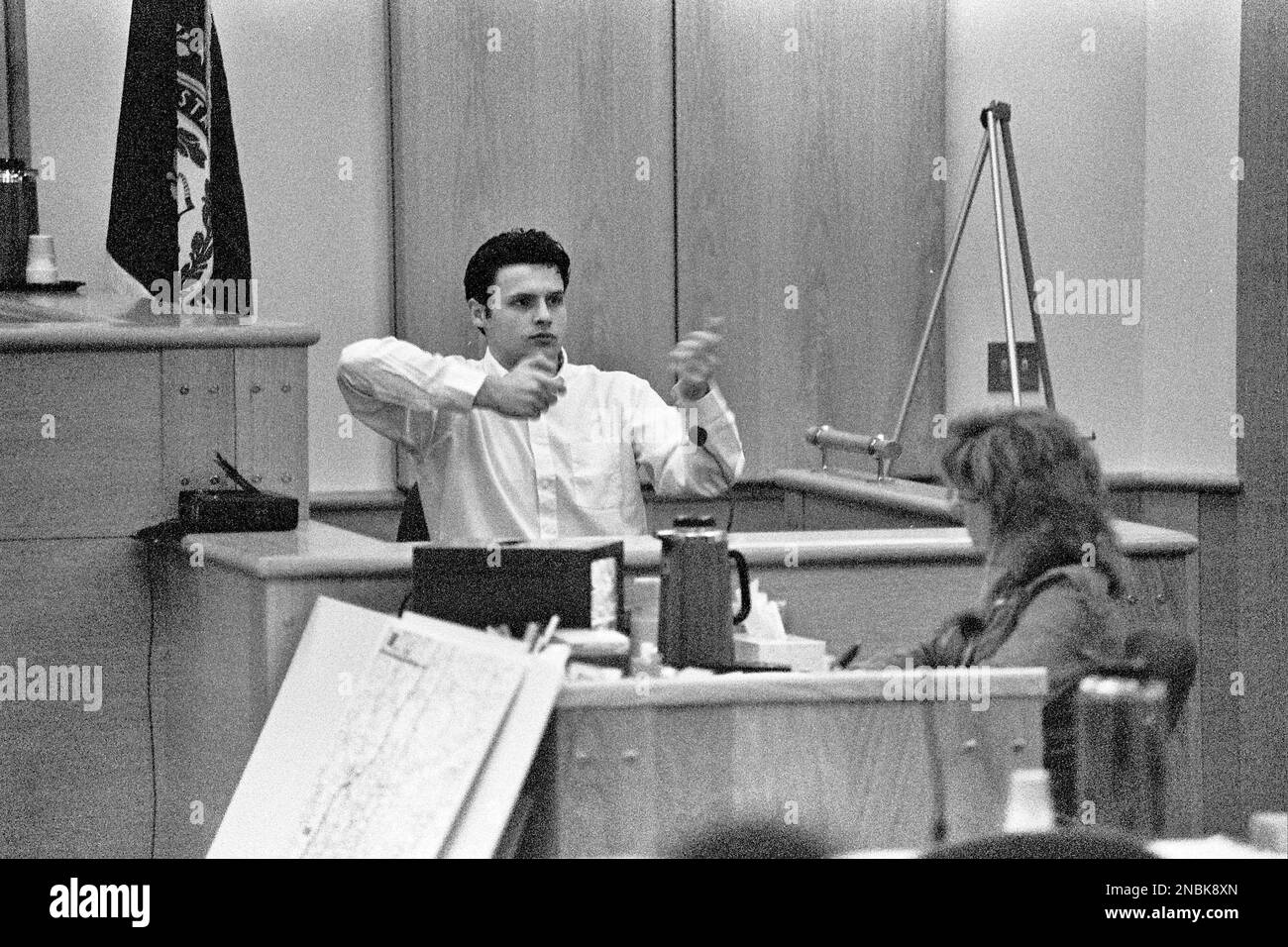 In this 1998 photo Sandro Stuto testifies during the Seth Bader murder ...