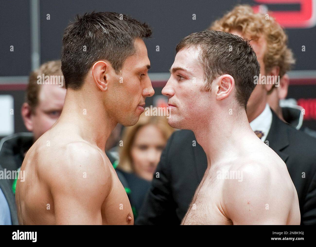 WBA middleweight world boxing champion Felix Sturm of Germany, left ...